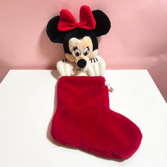 Disney | Holiday | Vintage Disney Minnie Mouse Plush Stocking | Poshmark